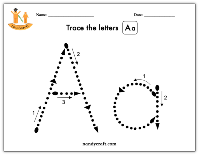 Trace the letter - A | nandycraft