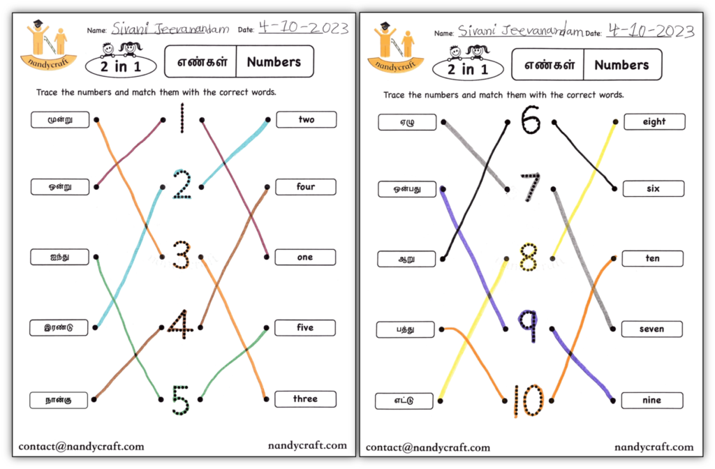 Number Tracing 1 10 Number Tracing 1 10