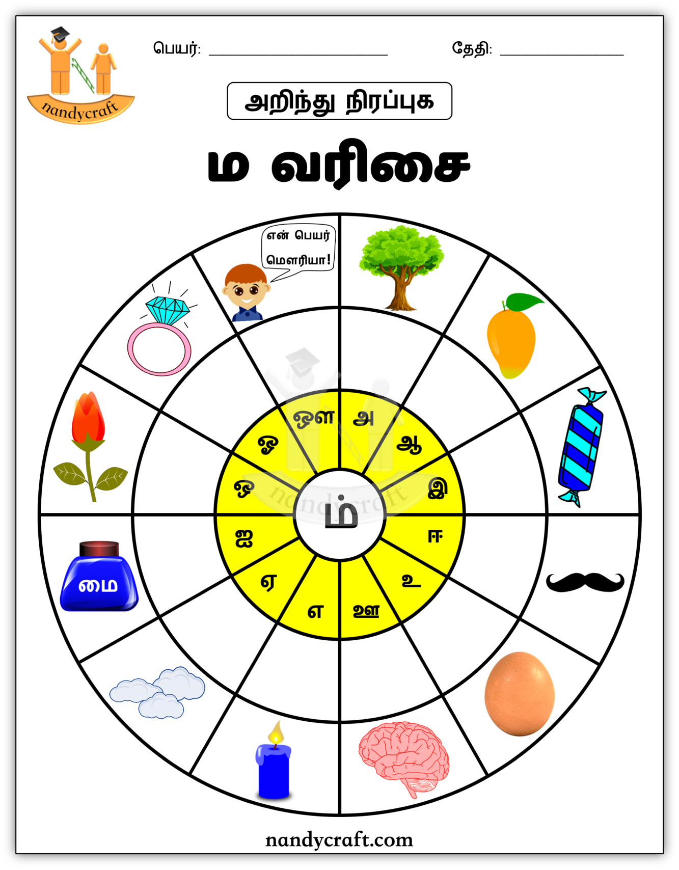 ம வரிசை | அறிந்து நிரப்புதல் | NandyCraft