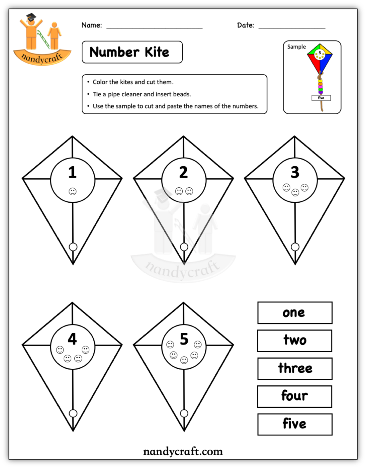 Number Kite | NandyCraft